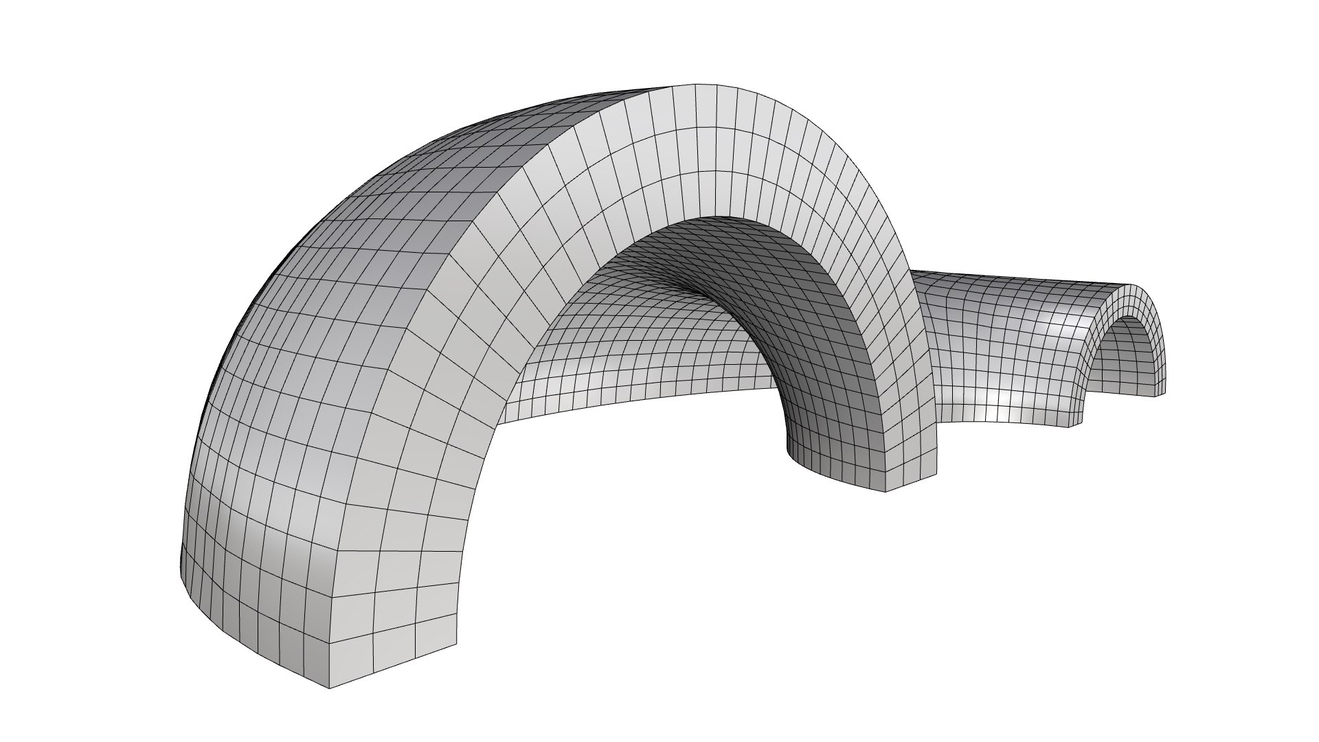 Quarter Donut Geometry 3D - TurboSquid 2188322