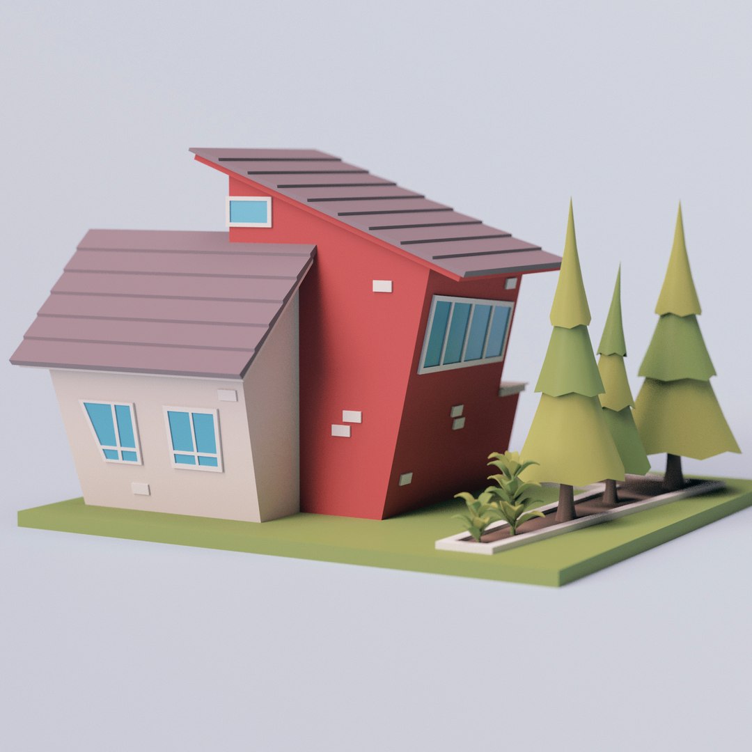 Cartoon Modern House 04 3D Model - TurboSquid 1893227