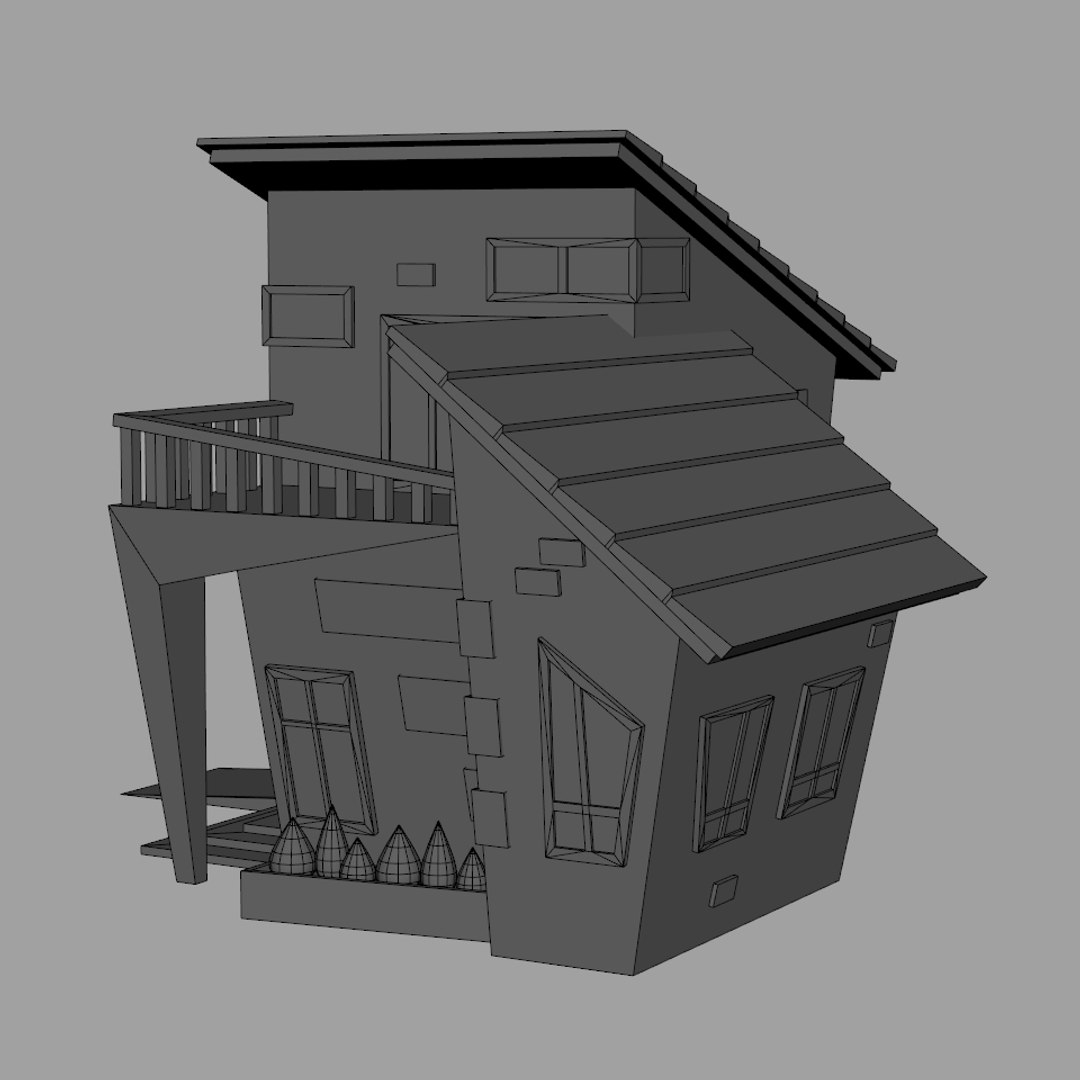 Cartoon Modern House 04 3D Model - TurboSquid 1893227