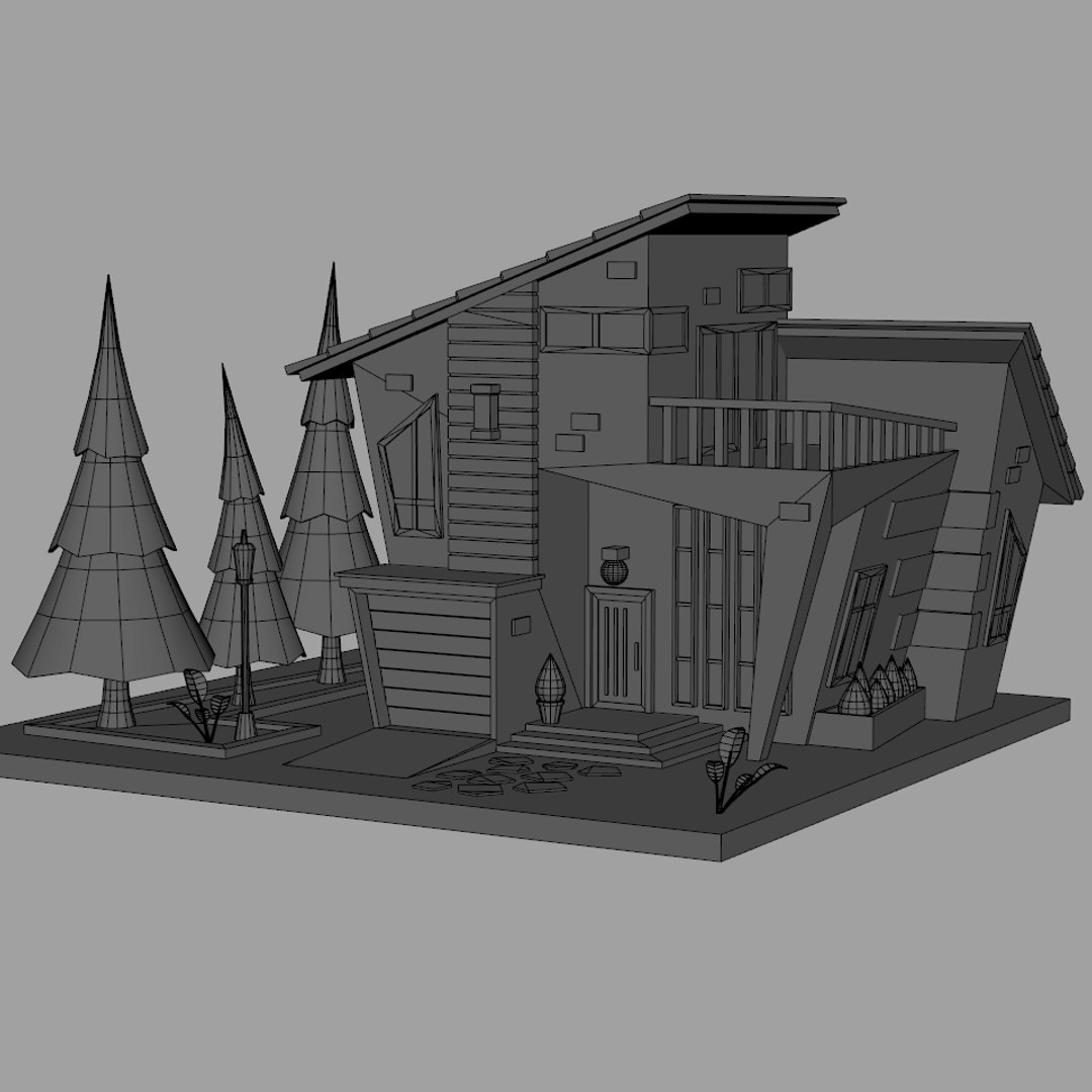 Cartoon Modern House 04 3D Model - TurboSquid 1893227