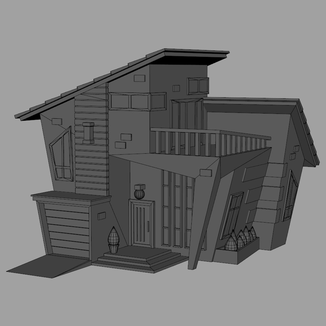 Cartoon Modern House 04 3D Model - TurboSquid 1893227