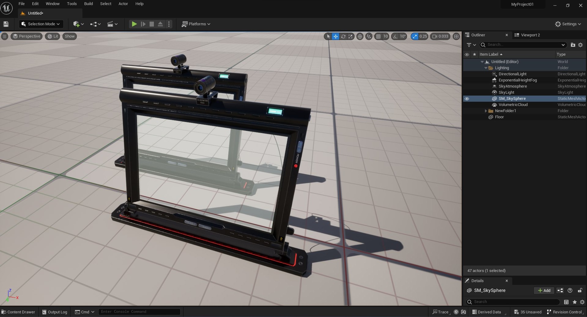 3D Sci-Fi Screen With Cam Model - TurboSquid 2106497