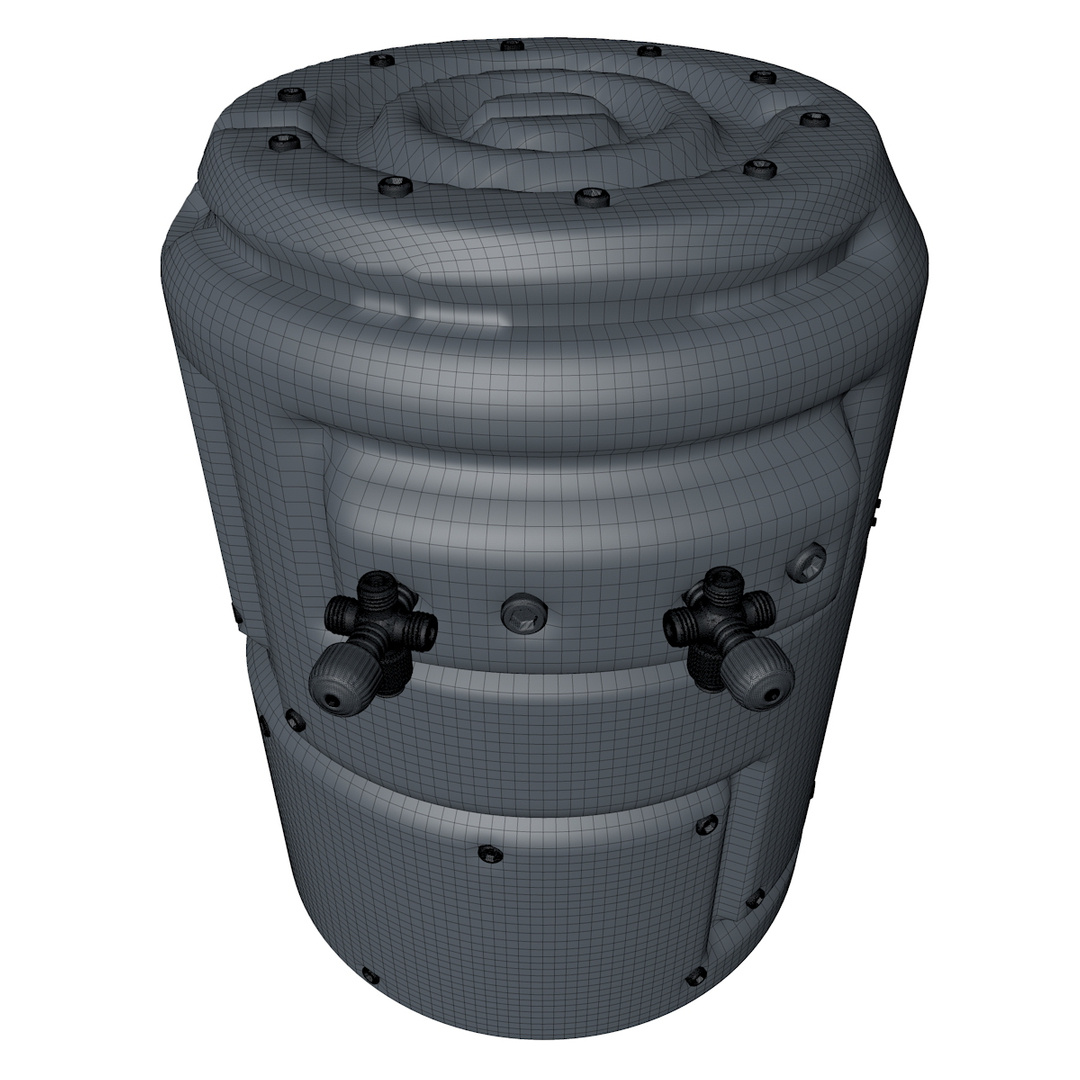 Barrel Container 3d Model