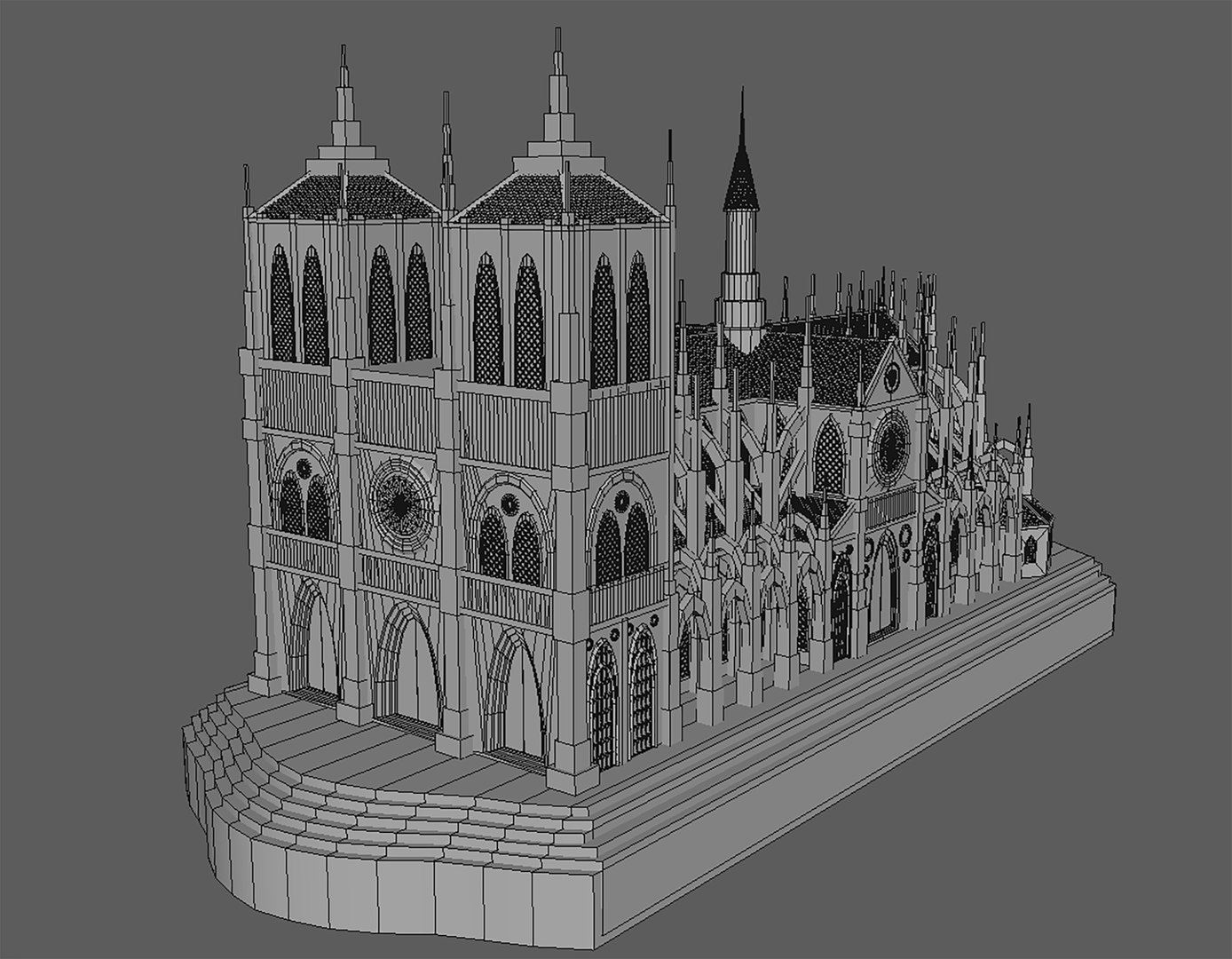 3D Cathedral Model - TurboSquid 2009363