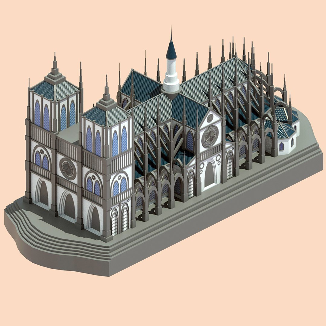 3D Cathedral Model - TurboSquid 2009363