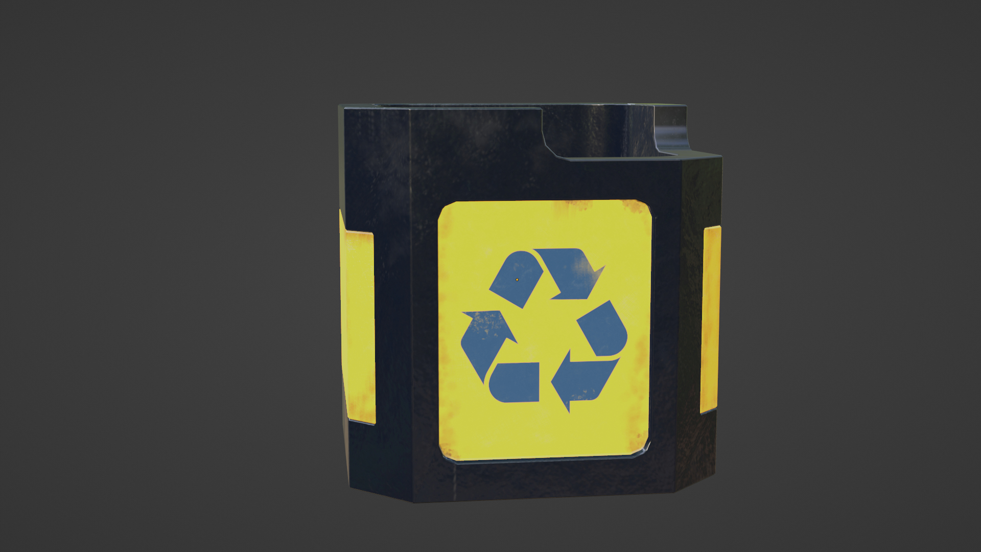 3D Low Poly Sci-fi Recycling Bin - TurboSquid 2153675