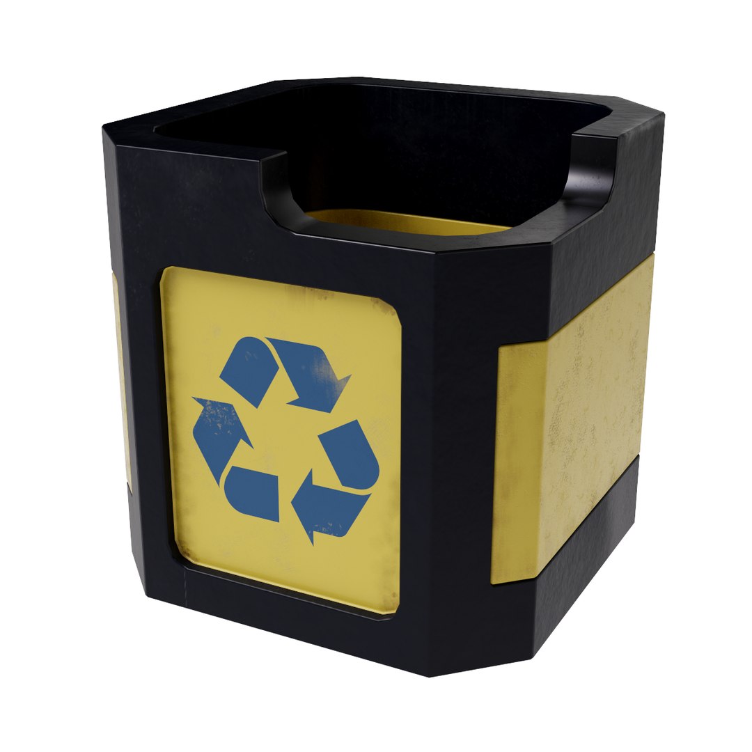 3D Low Poly Sci-fi Recycling Bin - TurboSquid 2153675