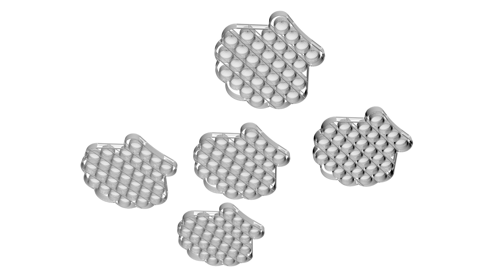 3D Model Shell Pop It Fidget Toys Set - TurboSquid 1779238