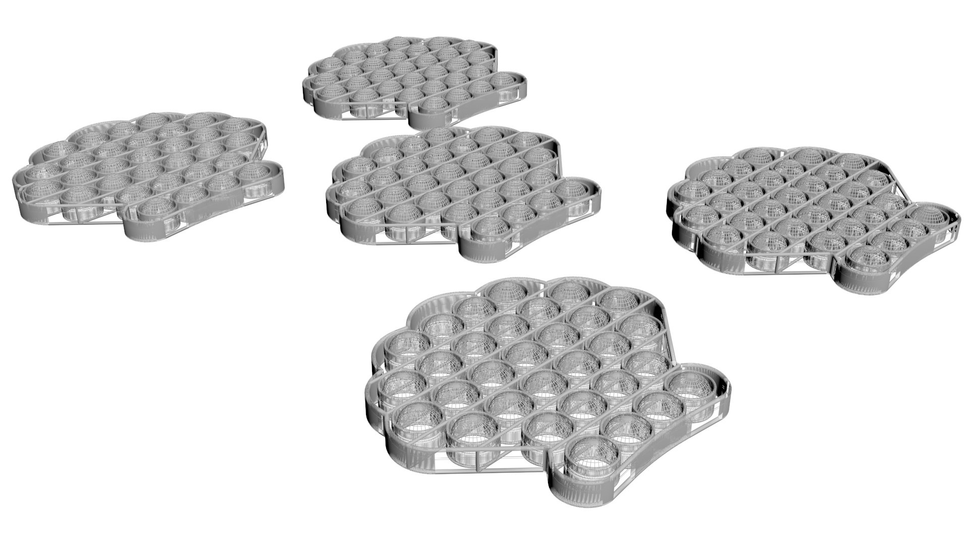 3D Model Shell Pop It Fidget Toys Set - TurboSquid 1779238