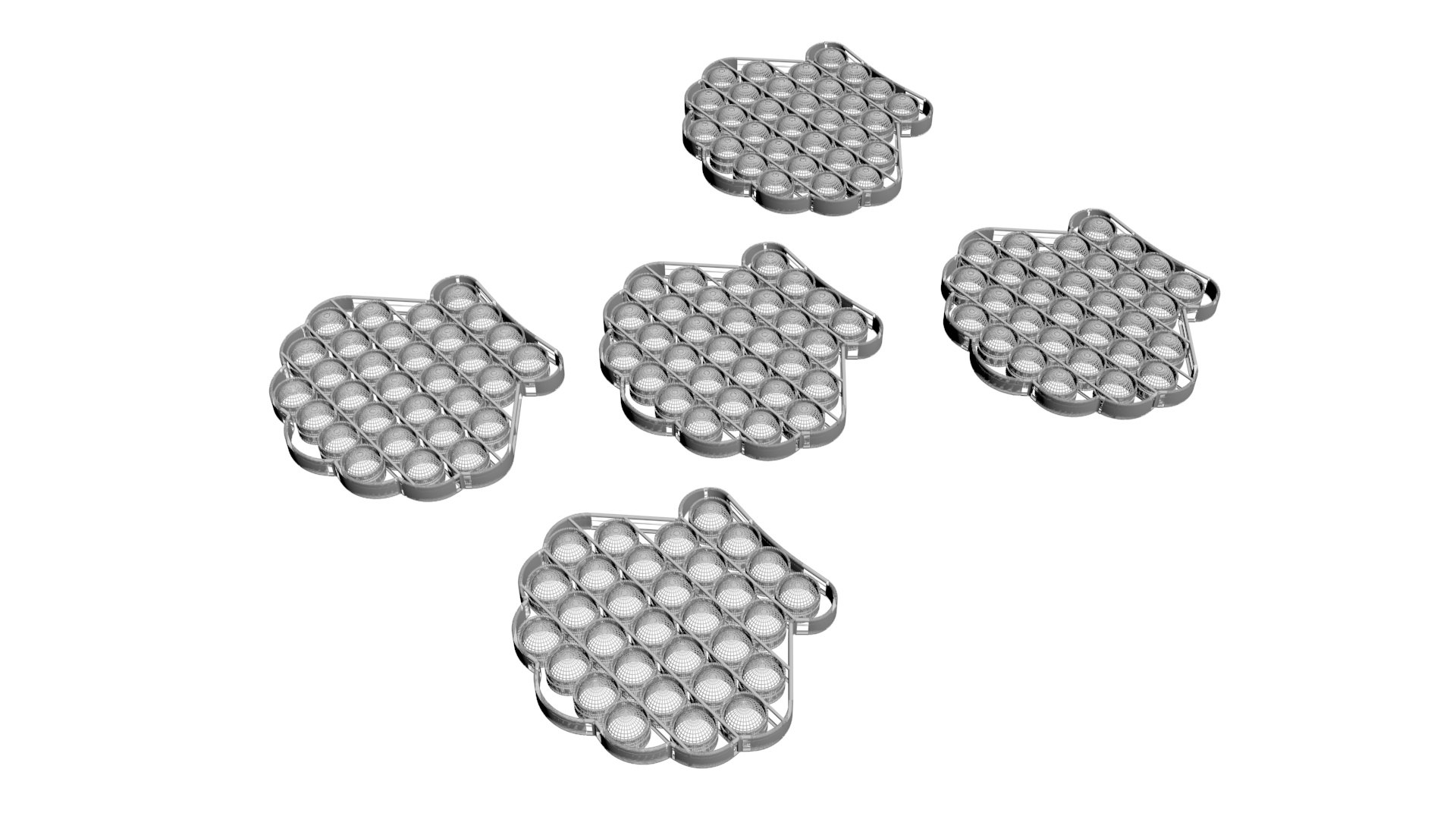 3D Model Shell Pop It Fidget Toys Set - TurboSquid 1779238