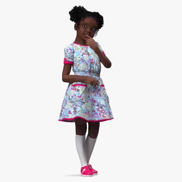 Black Child Girl Rigged for Maya Model 3D - TurboSquid 1956139