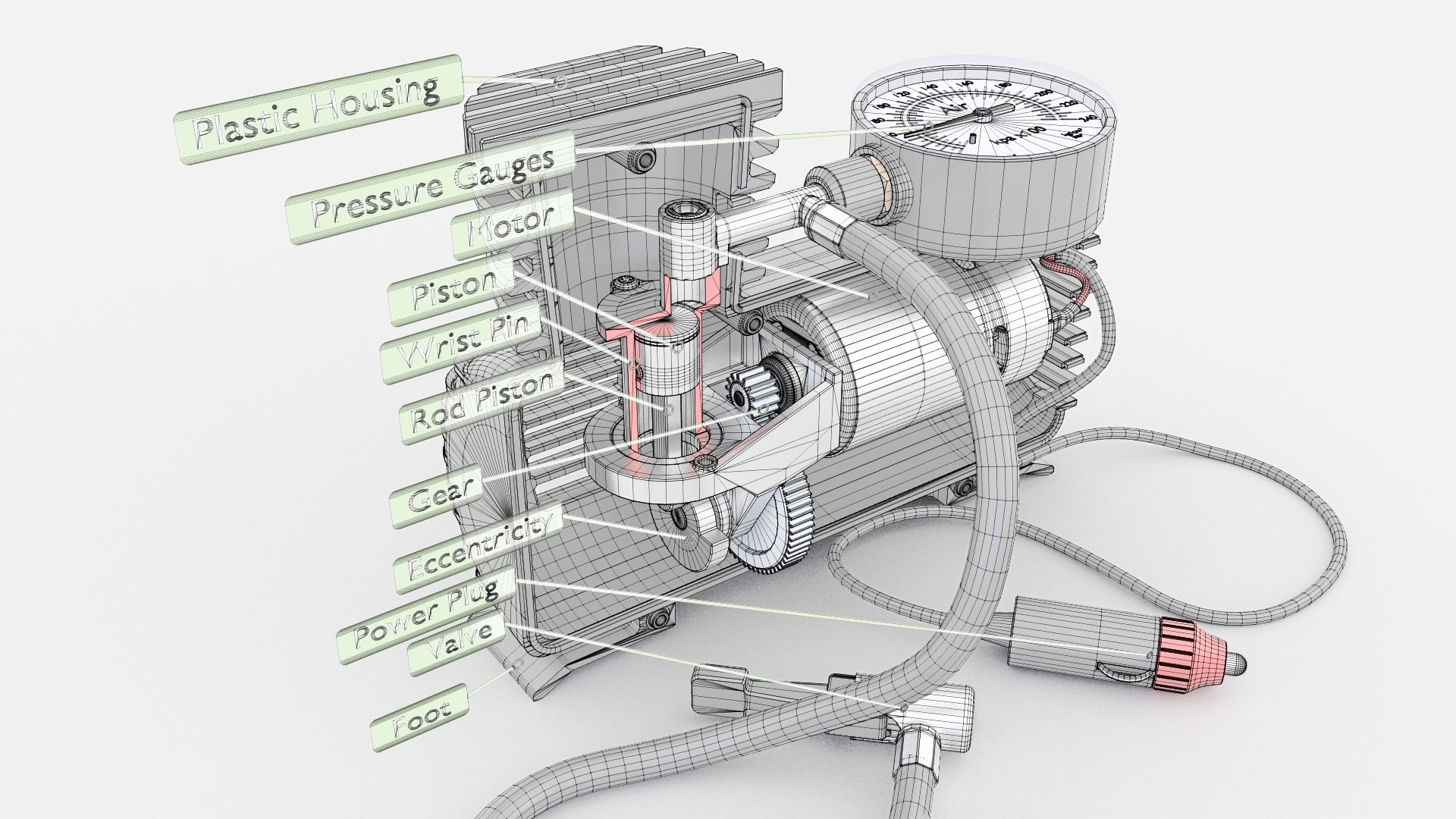 3D Air Car Compressor Model - TurboSquid 1529450