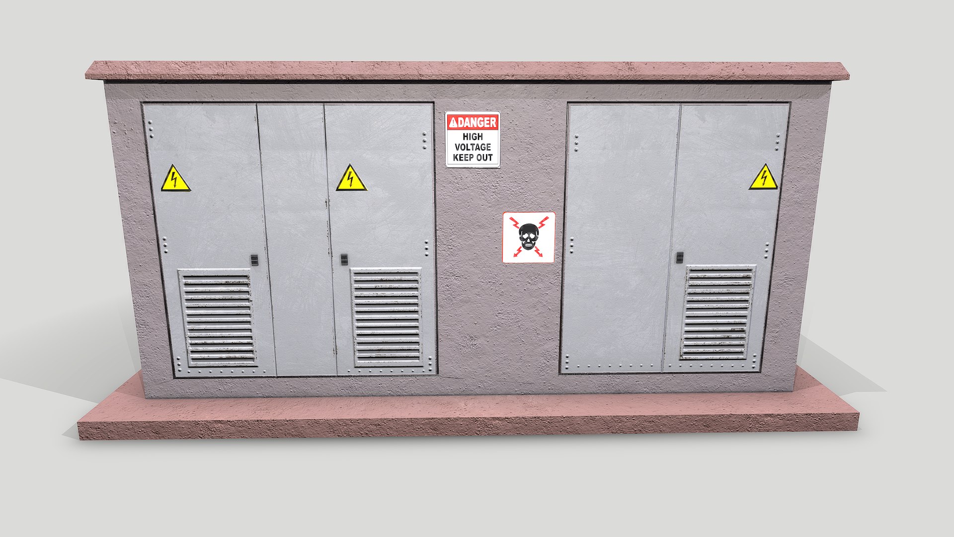 3D Model Electric Substation Transformer Building - TurboSquid 1942698