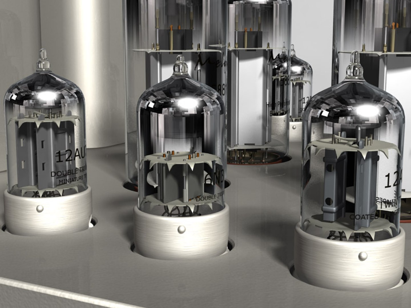 Hi-fi Vacuum Tube Stereo 3d Model