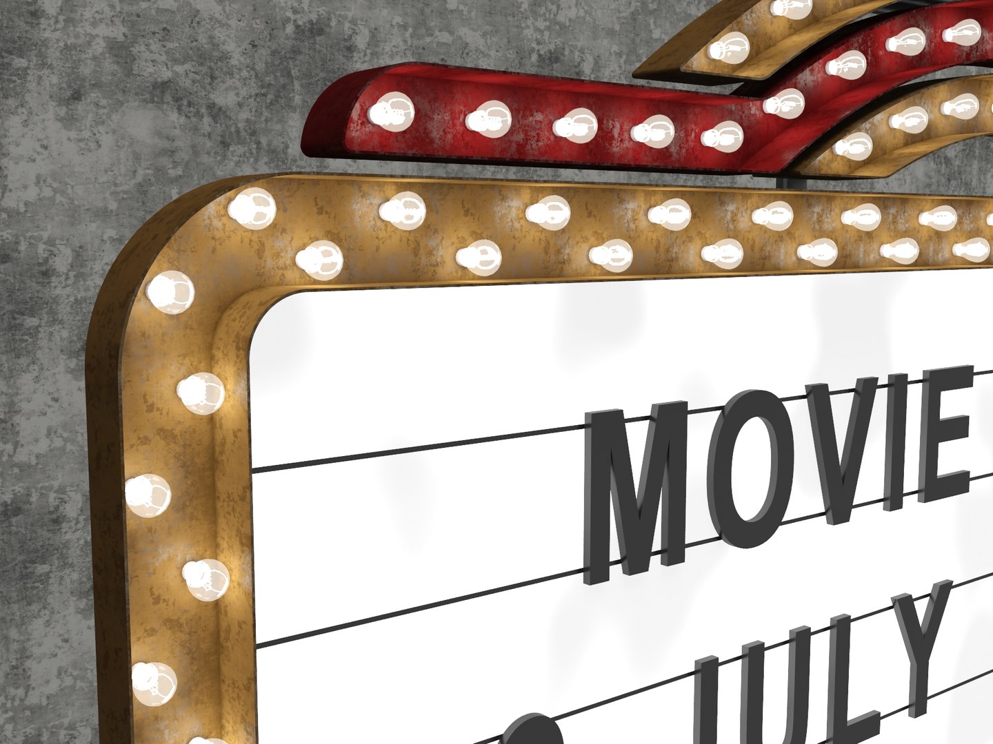 Old Marquee Sign 3D Model - TurboSquid 1467705