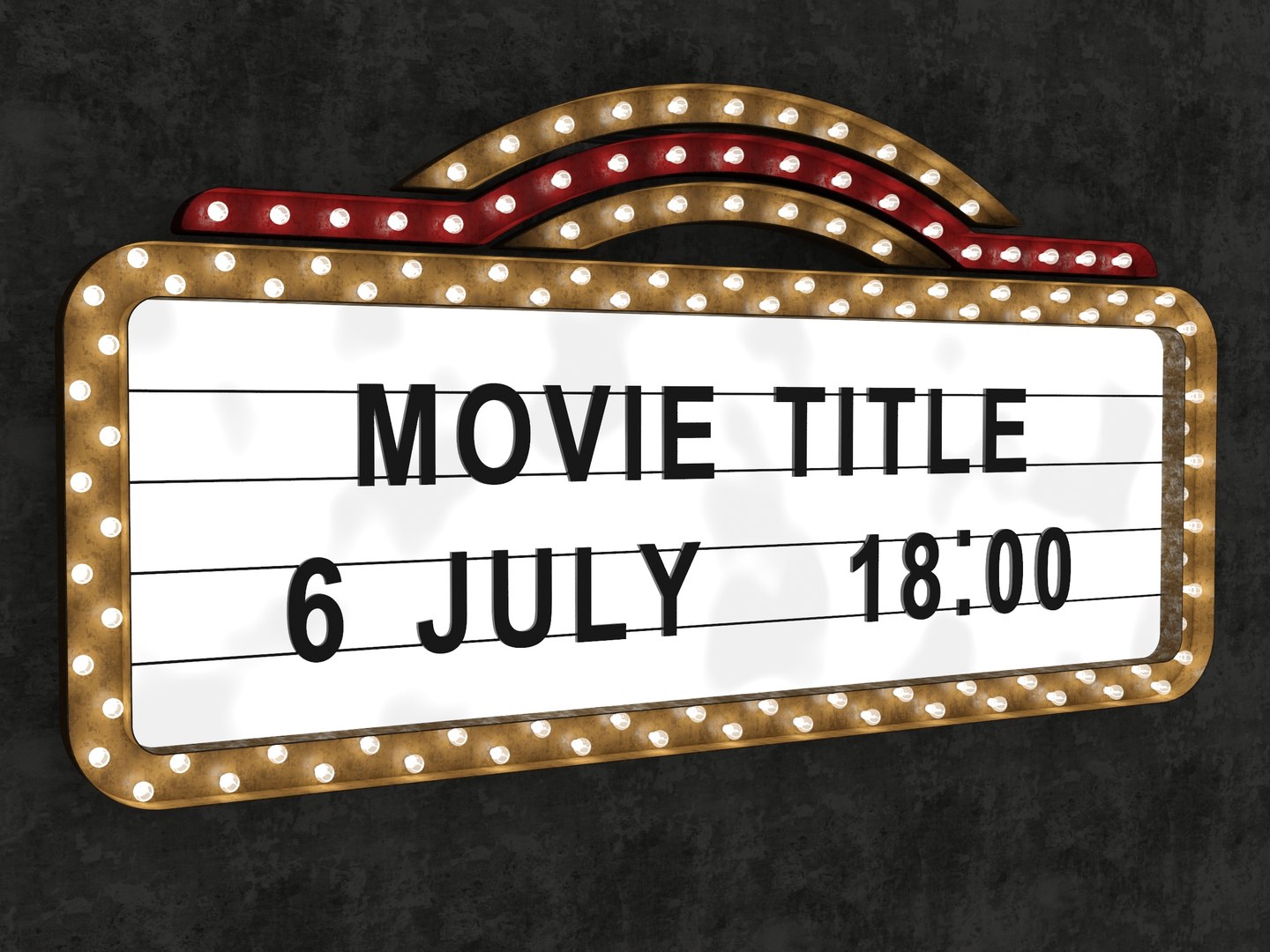 Old Marquee Sign 3D Model - TurboSquid 1467705