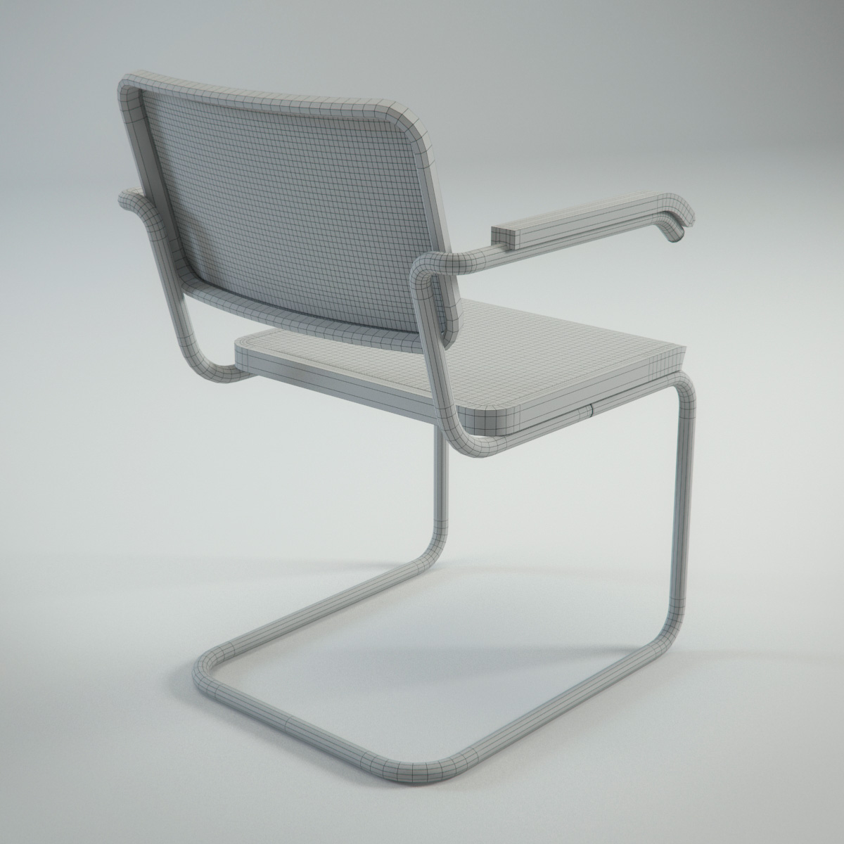 3d photorealistic cesca chair table