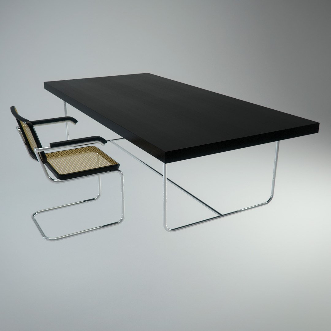 3d Photorealistic Cesca Chair Table