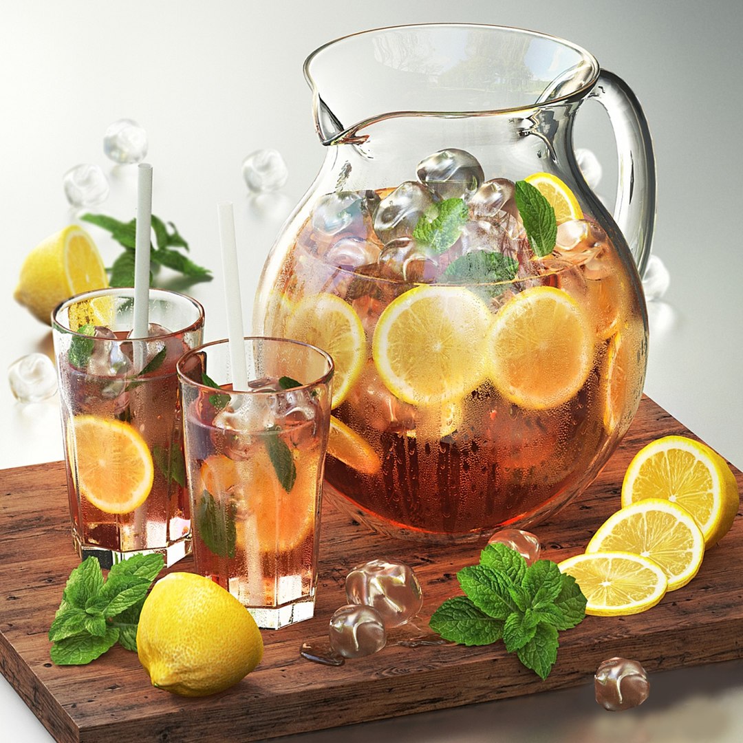 Iced Tea With Lemon 3D Model - TurboSquid 2258064