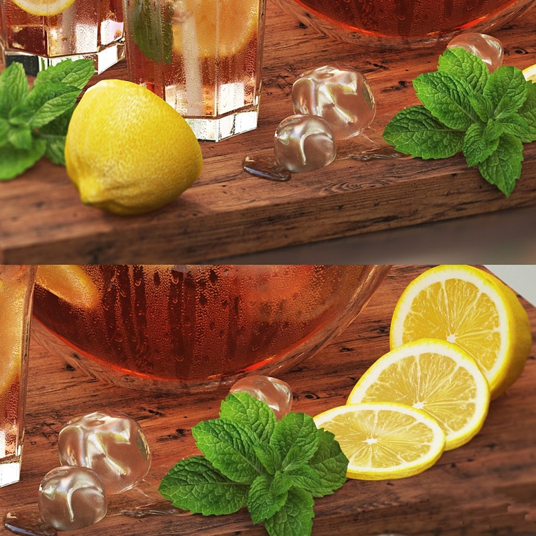 Iced Tea With Lemon 3D Model - TurboSquid 2258064