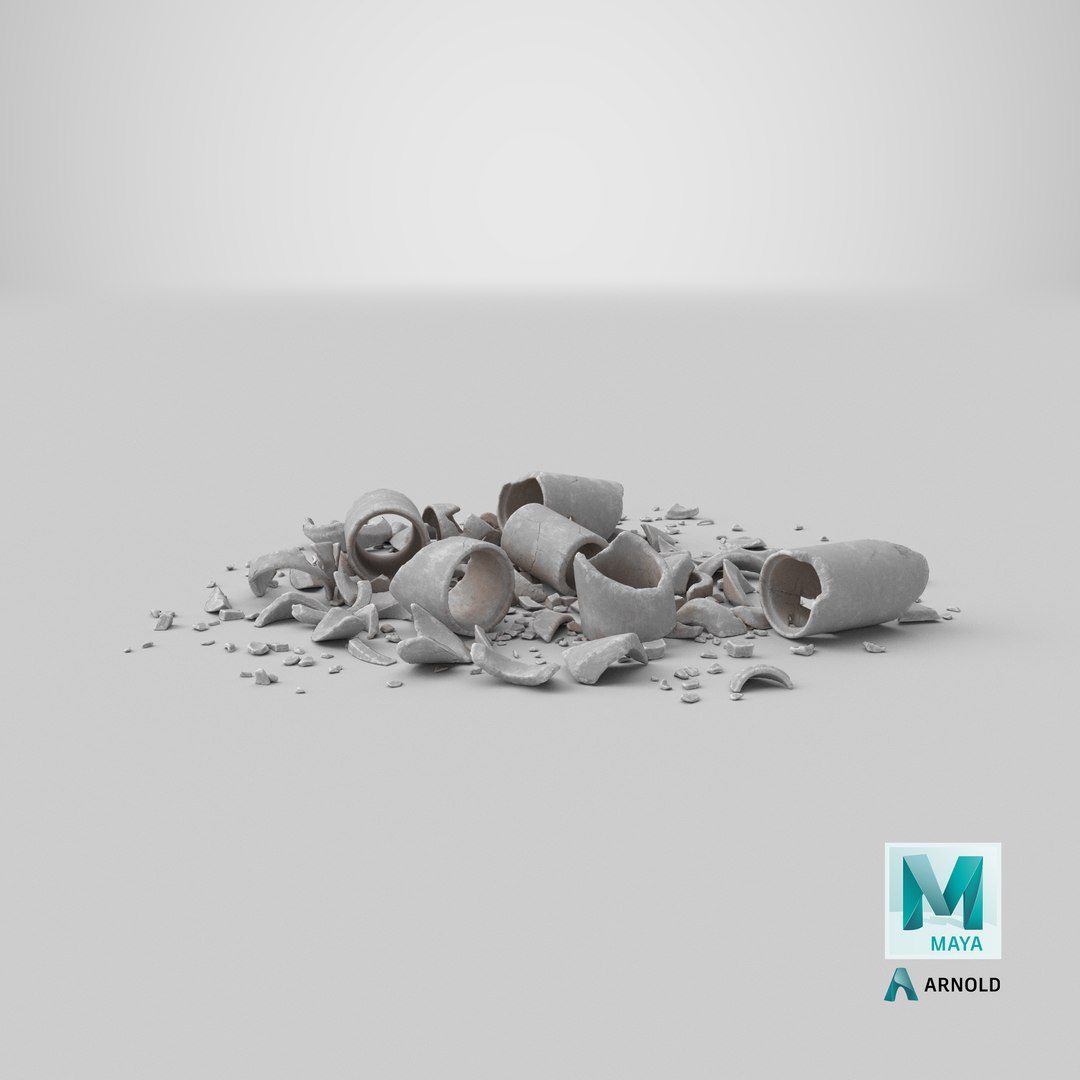 Pipes Concrete Pile 02 Small and Large 3D model - TurboSquid 2031990