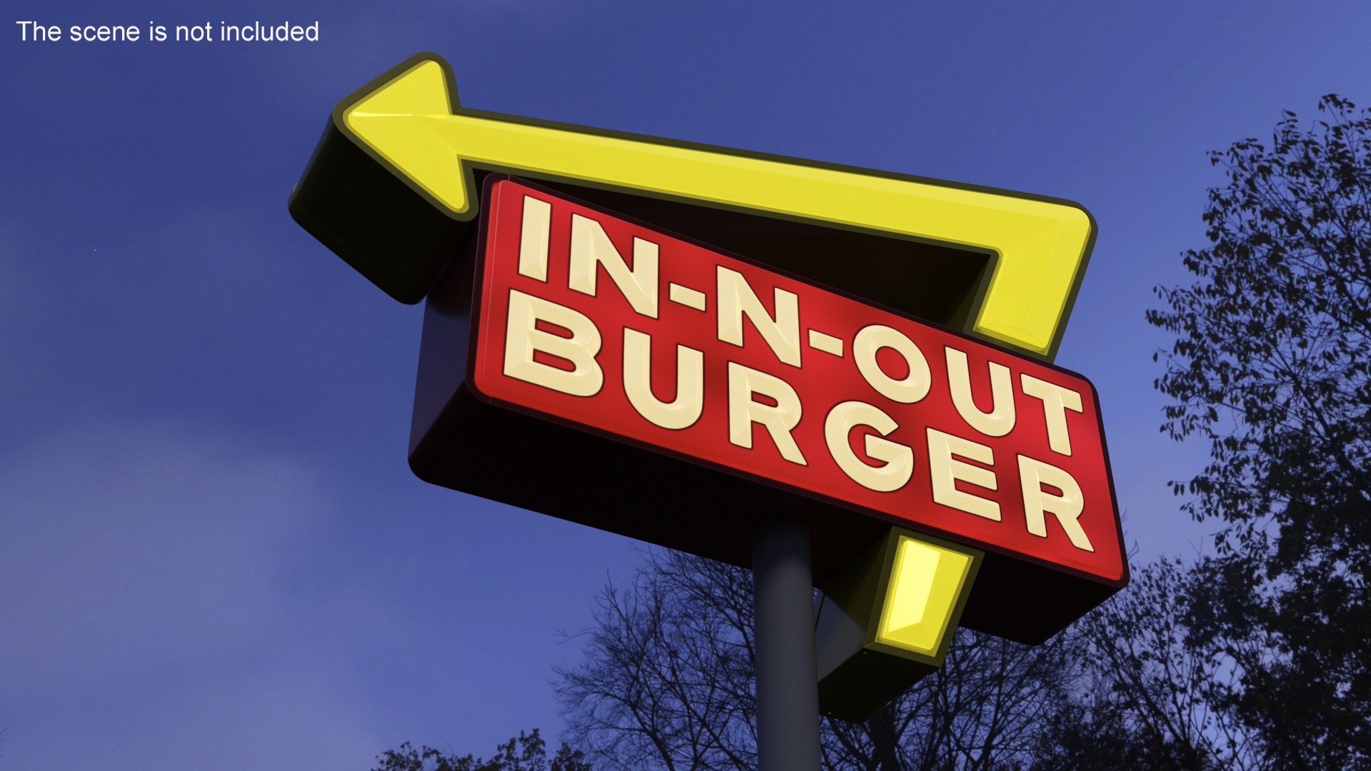 In N Out Burger Pole Sign Light 3D Model - TurboSquid 2280223