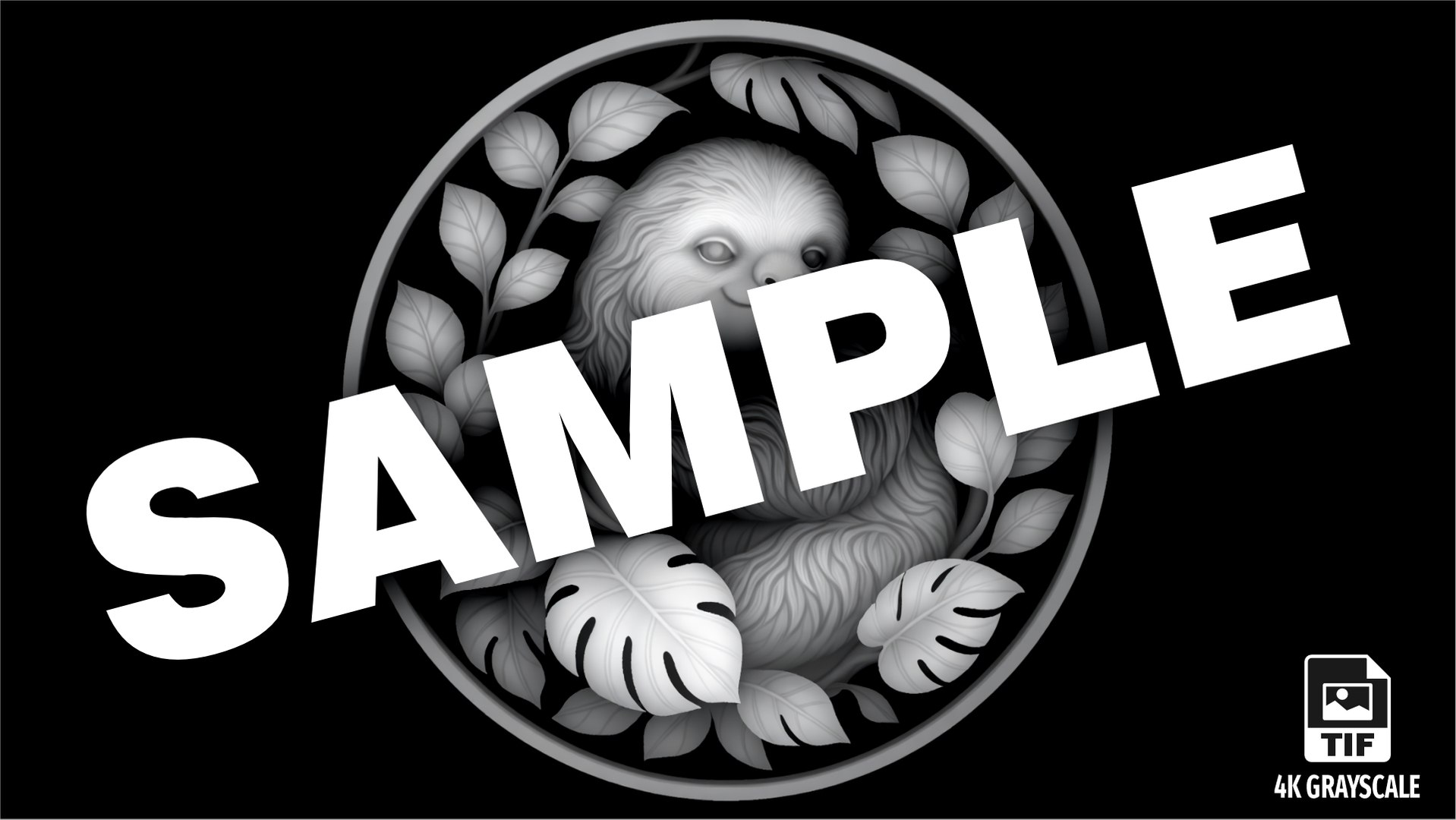 High Detail Sloth Relief For CNC Laser And 3D Print STL File 4K ...