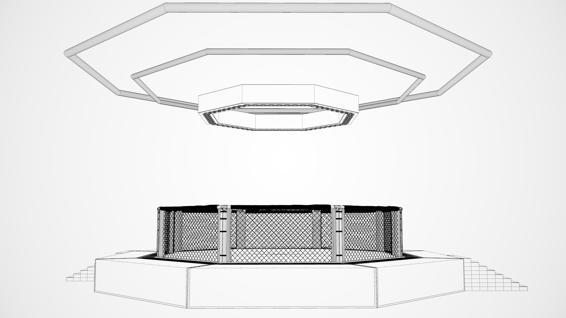 UFC MMA Fighting Arena 3D Model 3D Model - TurboSquid 2199119
