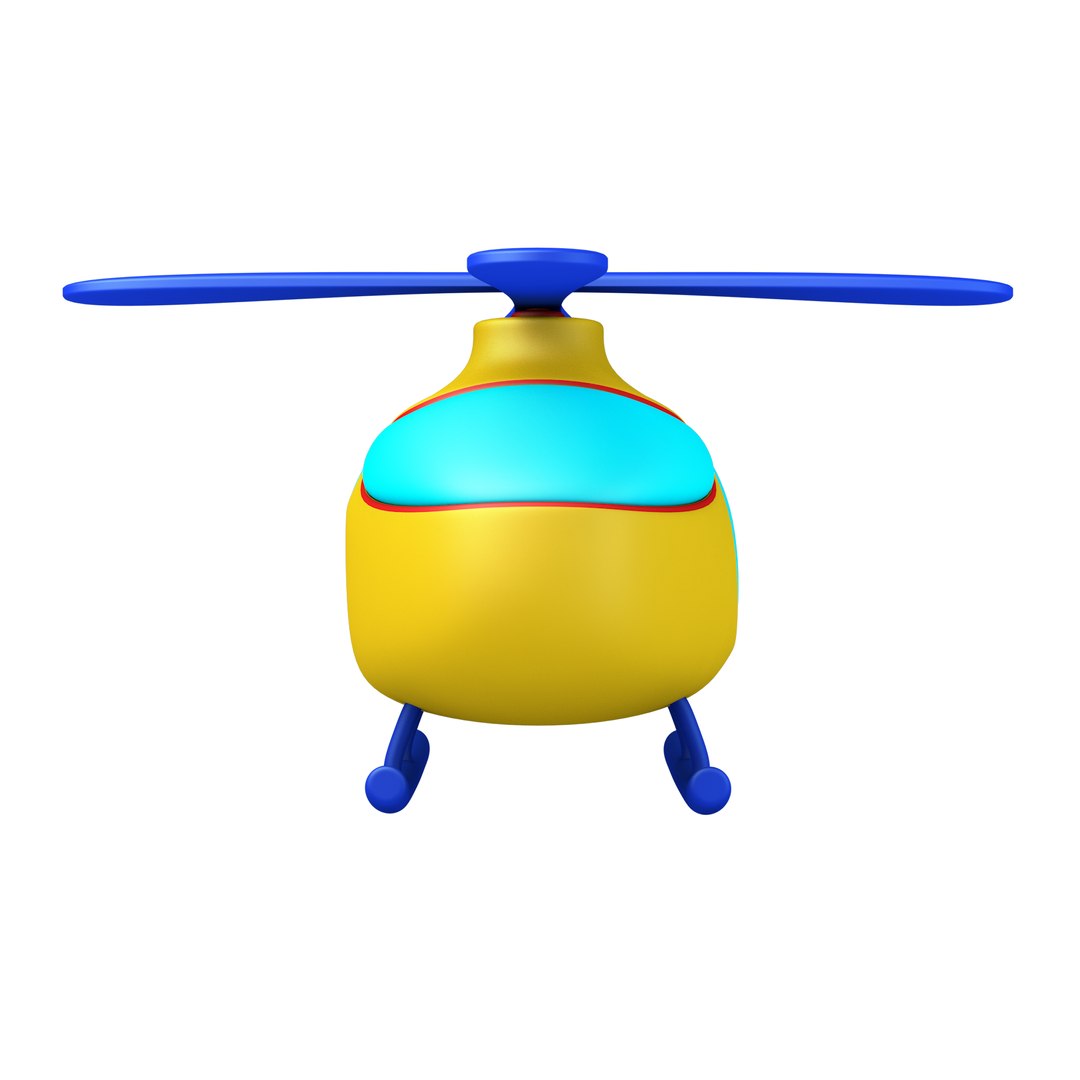 3D Cartoon Helicopter - TurboSquid 1396390