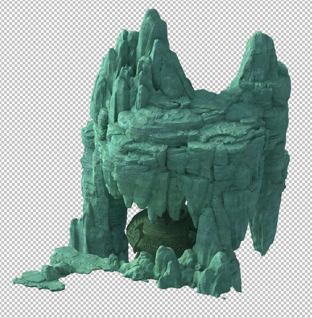 3D cave rock mountain model - TurboSquid 1271247