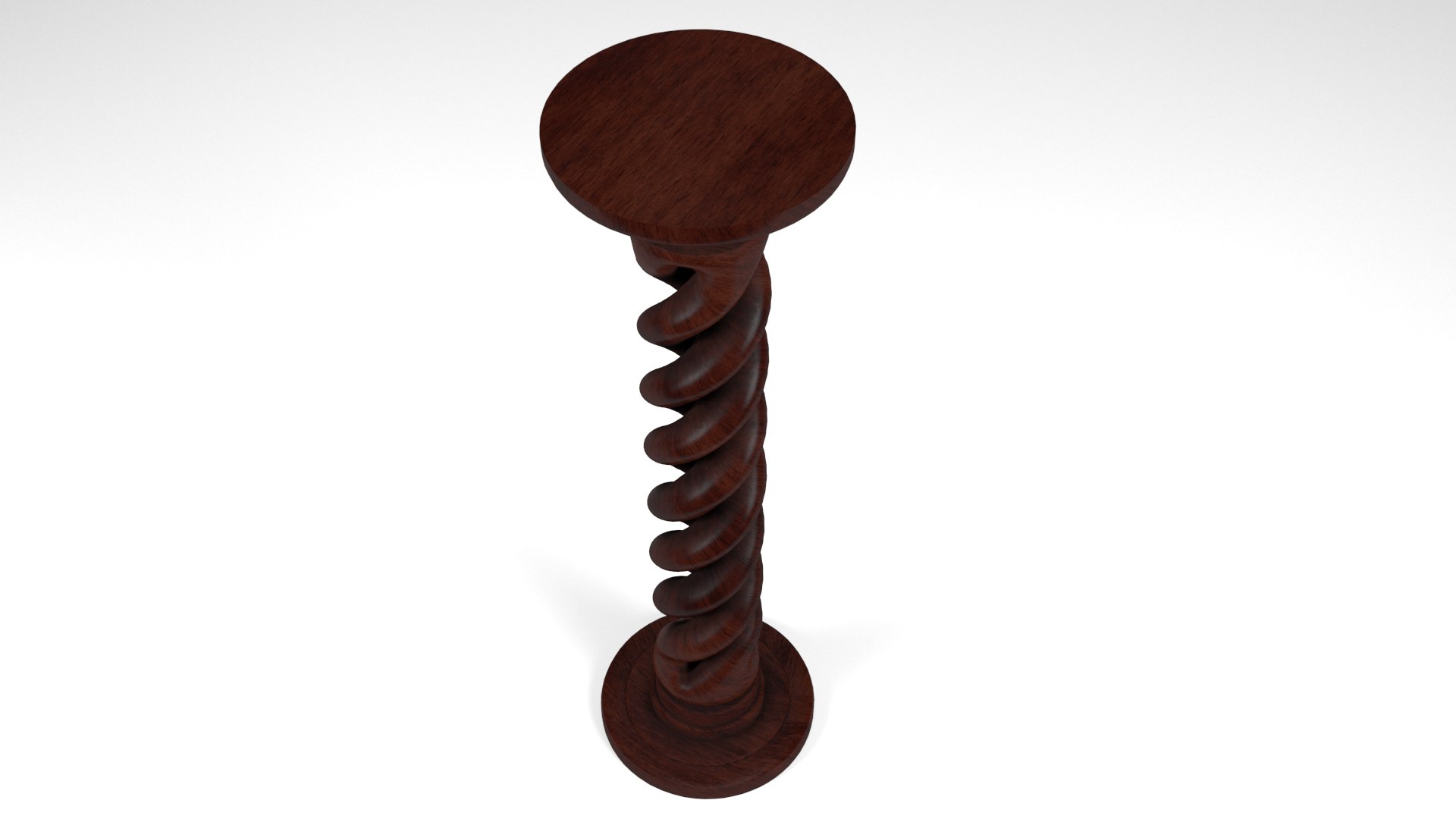 3D Dark Wood Twisted Tall Plant Stand Model - TurboSquid 2241770
