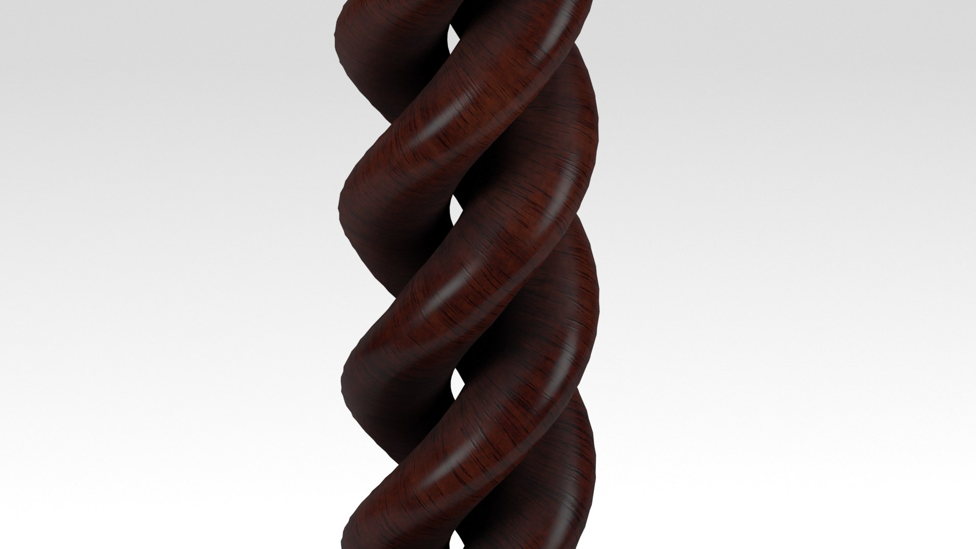 3D Dark Wood Twisted Tall Plant Stand Model - TurboSquid 2241770