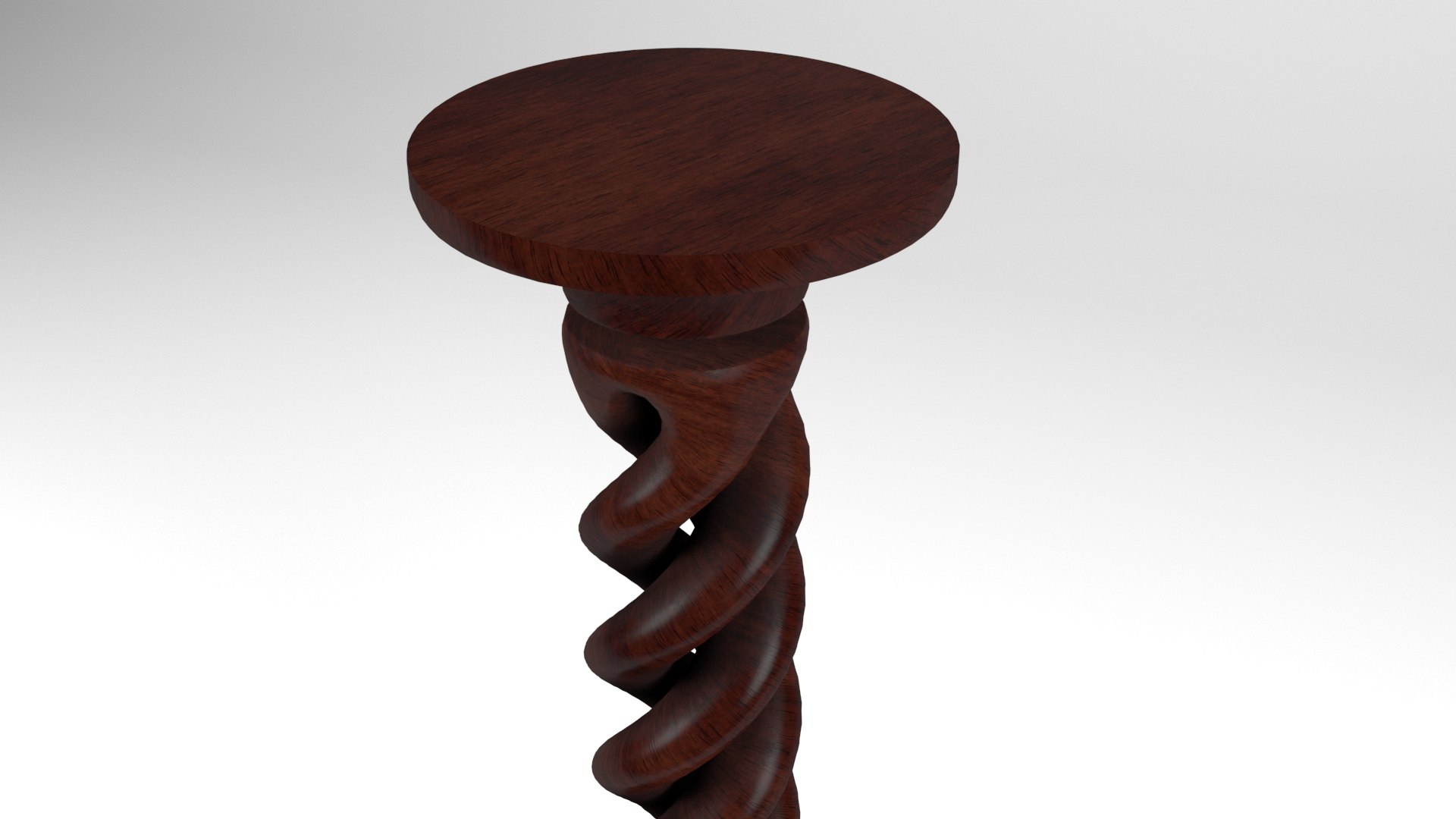 3D Dark Wood Twisted Tall Plant Stand Model - TurboSquid 2241770