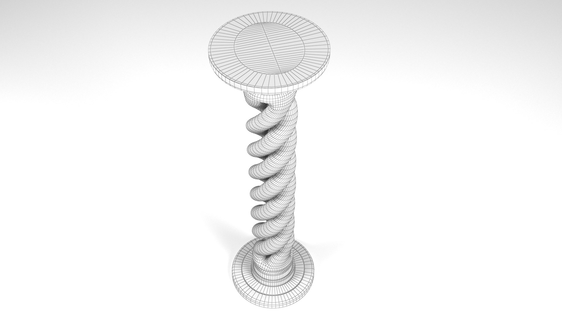 3D Dark Wood Twisted Tall Plant Stand Model - TurboSquid 2241770