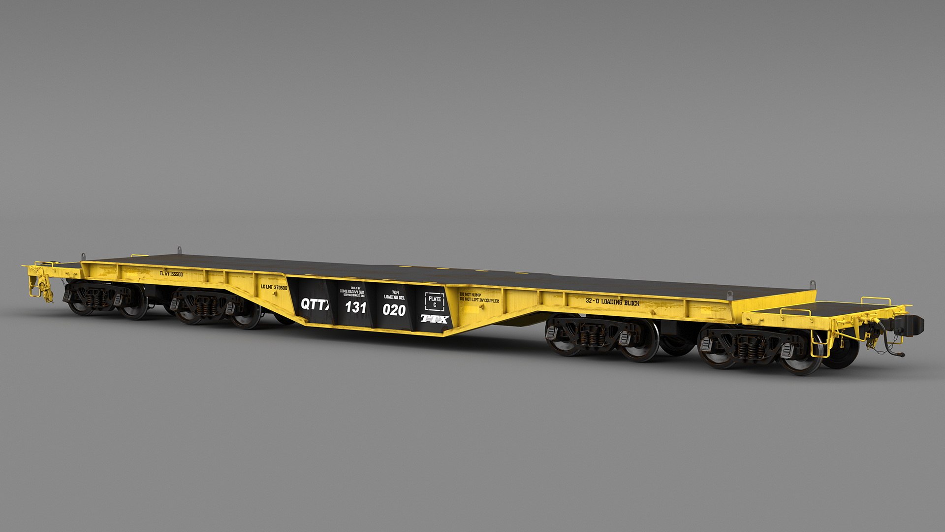 3D Flatbed Rail Car - TurboSquid 2168209
