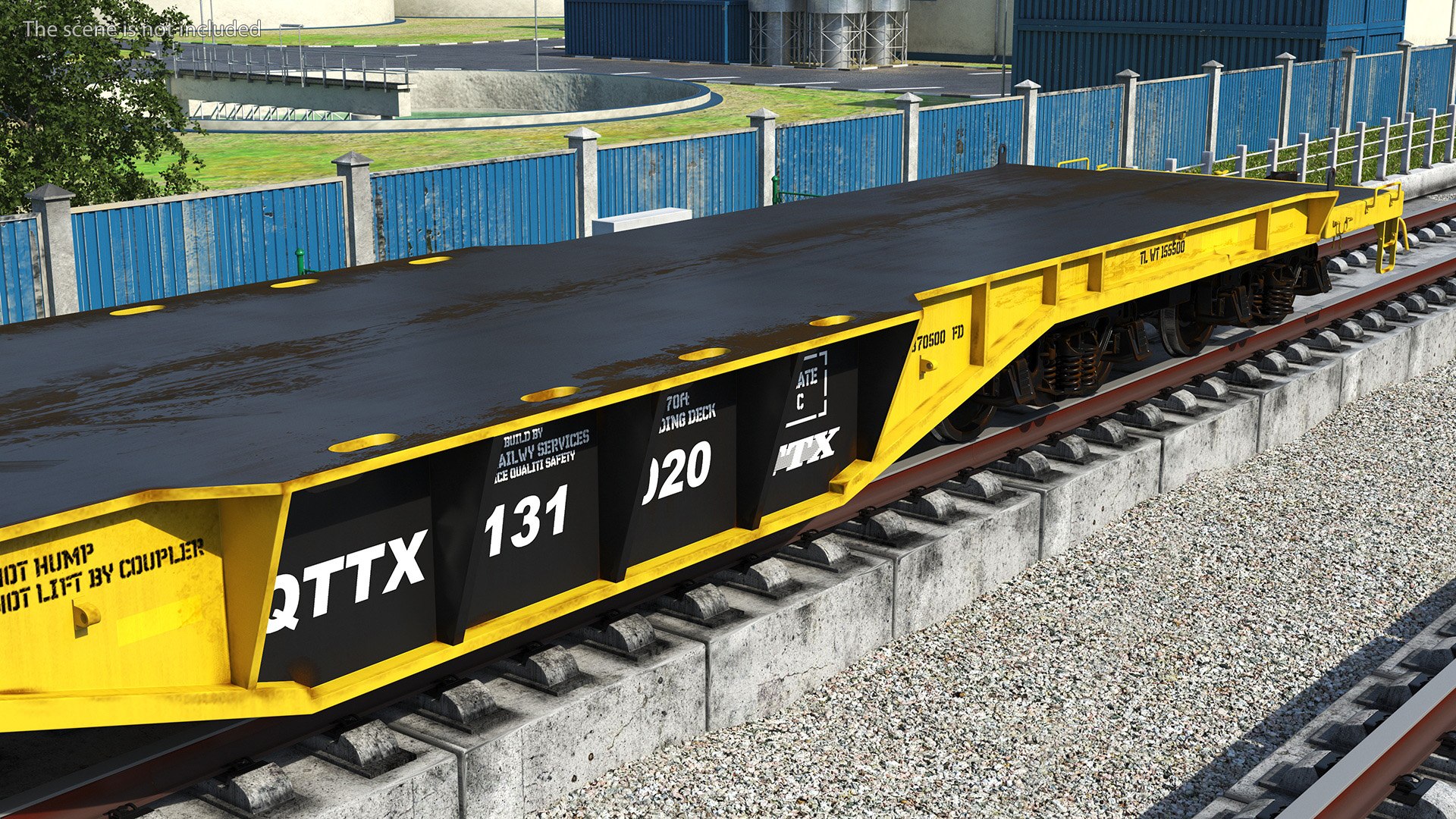 3D Flatbed Rail Car - TurboSquid 2168209