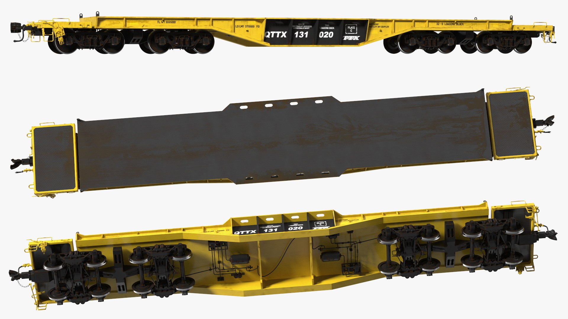 3D Flatbed Rail Car - TurboSquid 2168209
