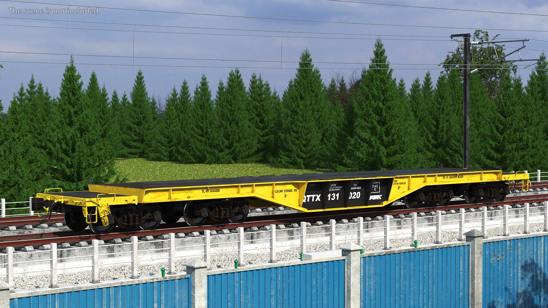 3D Flatbed Rail Car - TurboSquid 2168209