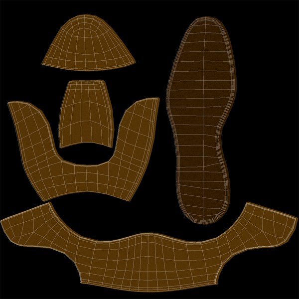 man shoes 2 3d model