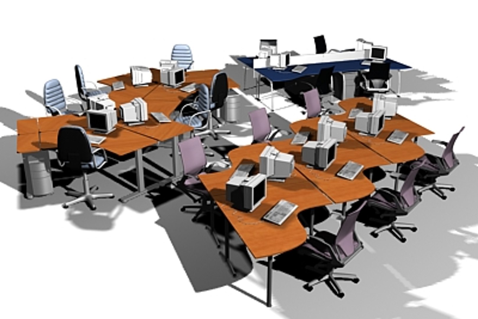 3d Office Workstation Pack Model