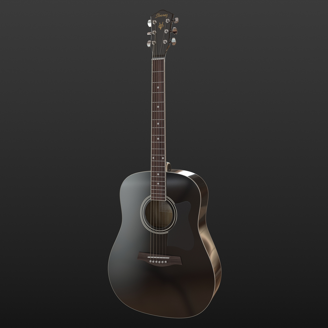Acoustic Guitar 3D Model - TurboSquid 1176757