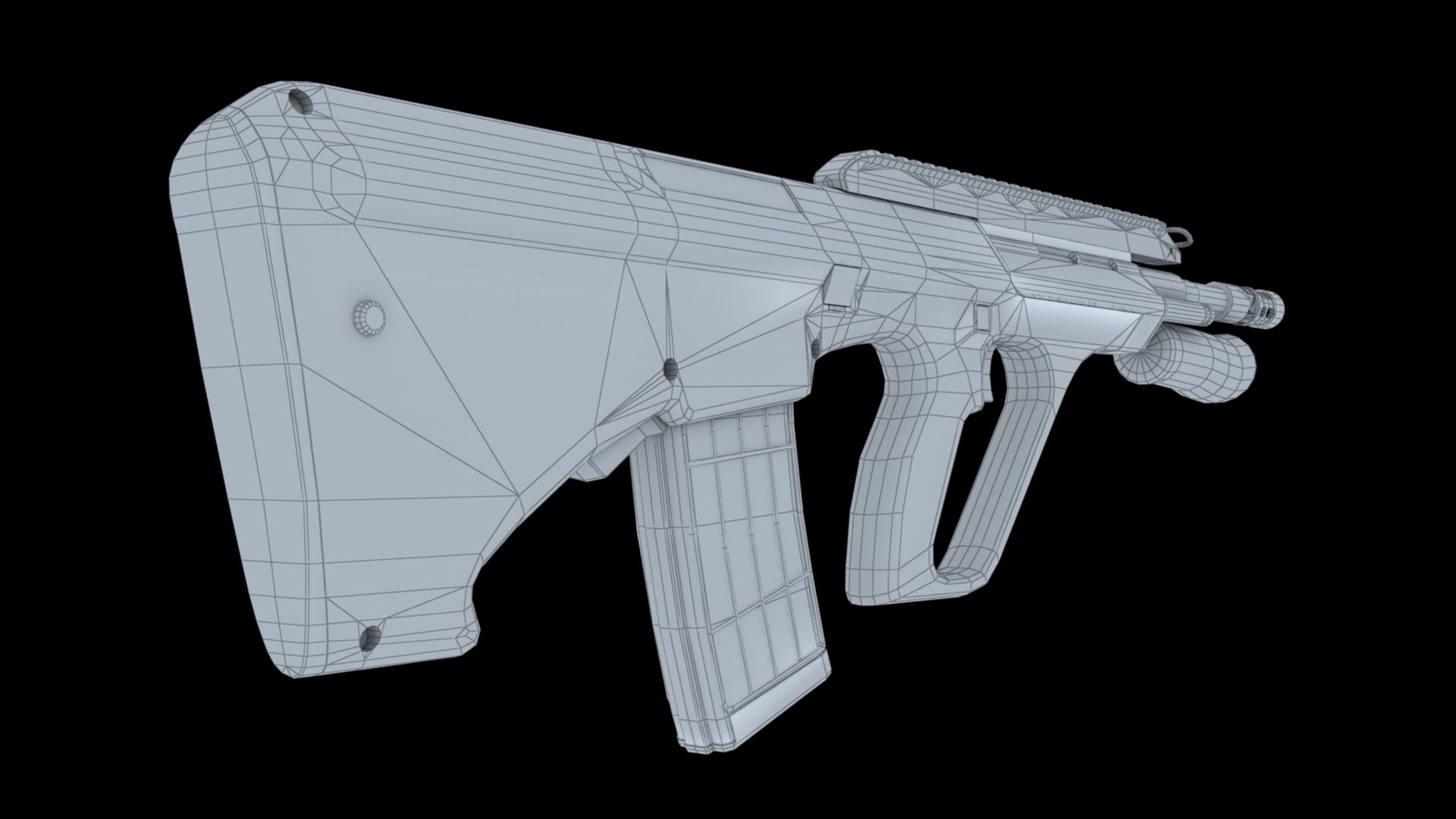 3d Steyr Aug A3 Assault Rifle Model