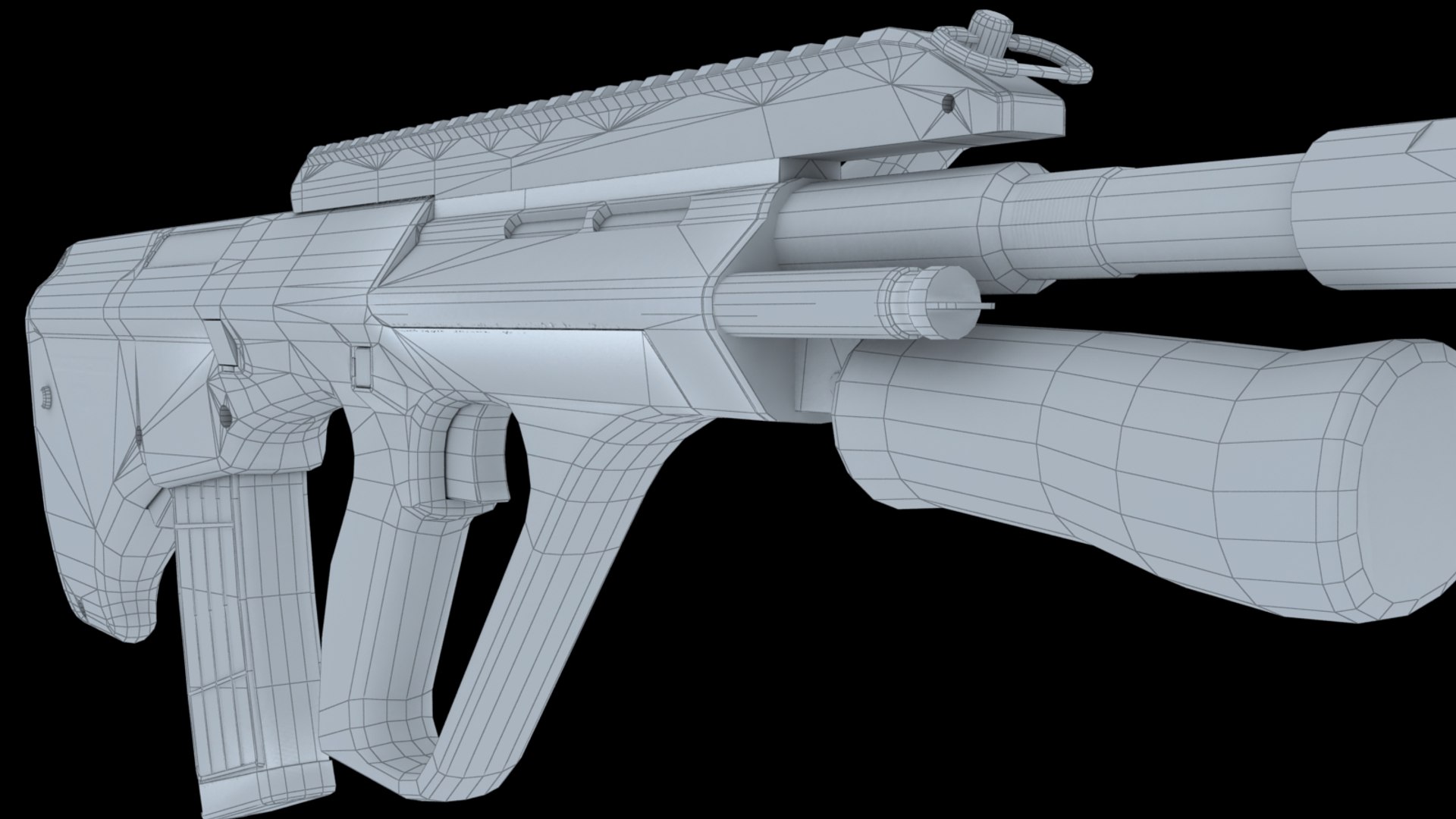 3d Steyr Aug A3 Assault Rifle Model