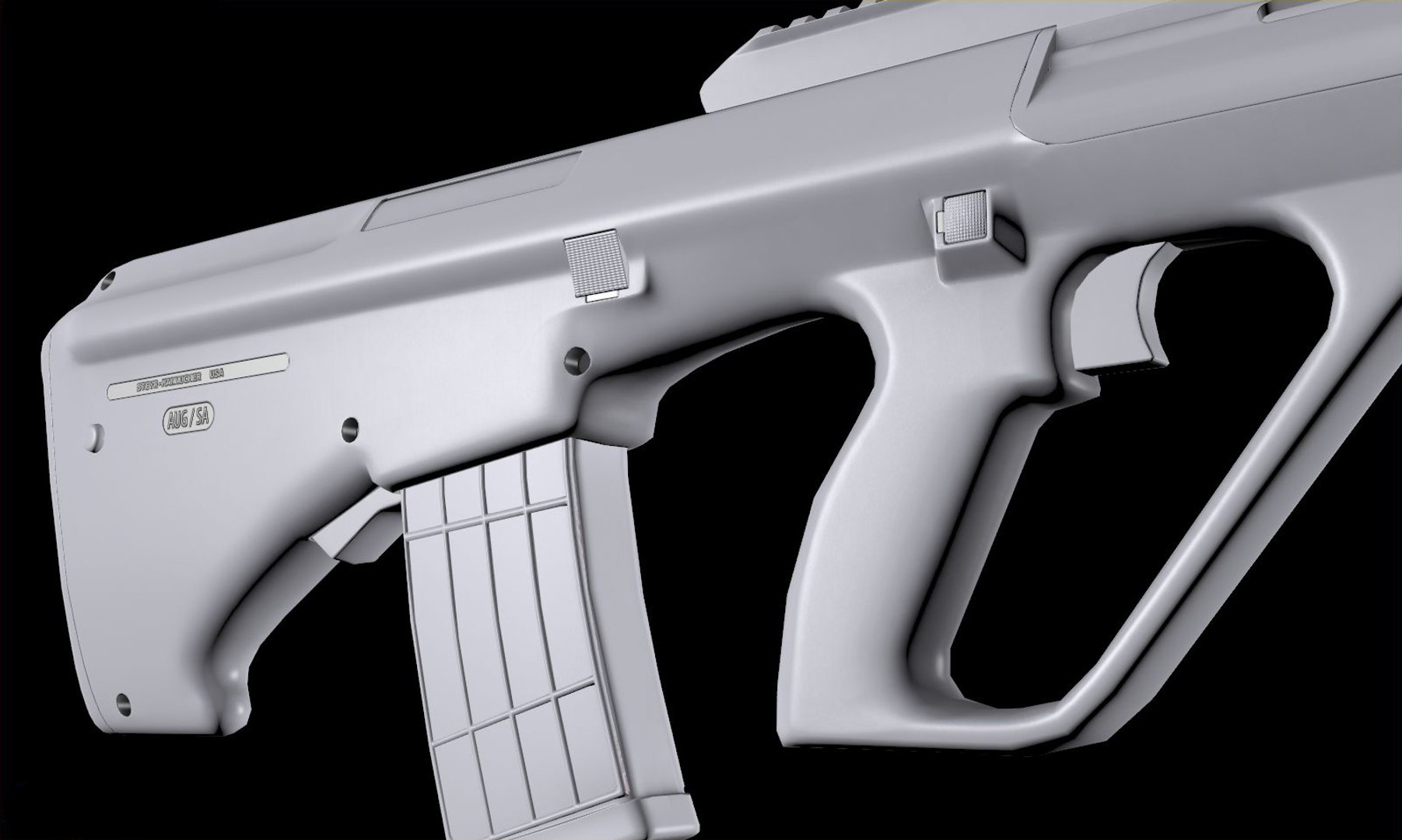 3d Steyr Aug A3 Assault Rifle Model