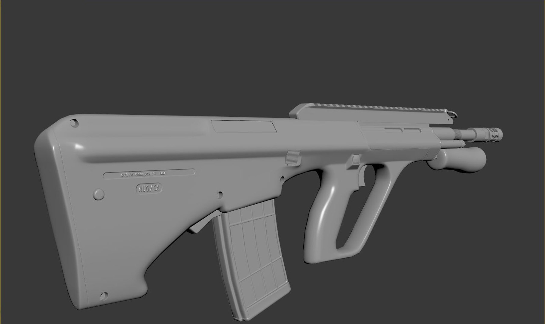 3d Steyr Aug A3 Assault Rifle Model