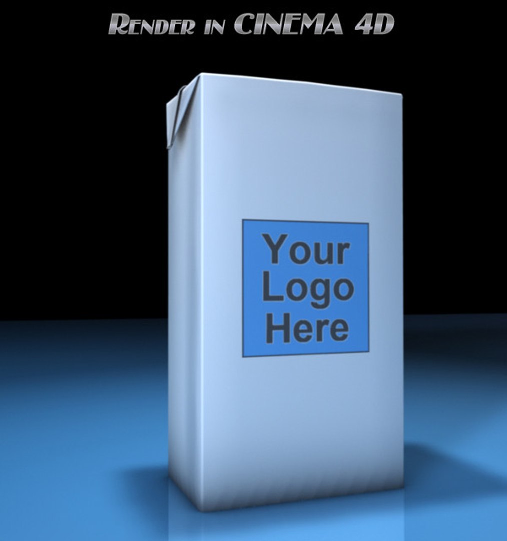 3d Milk Pack Model