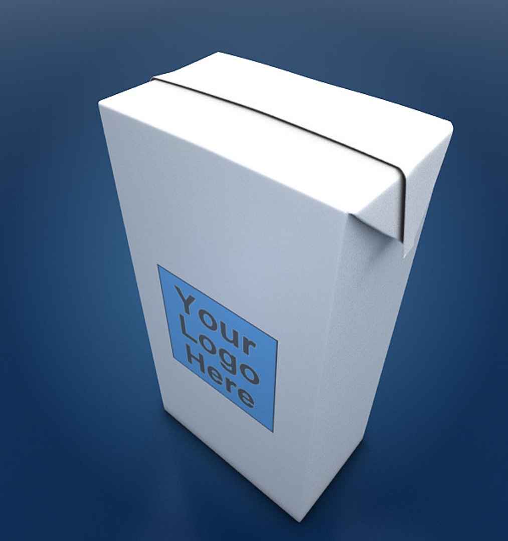 3d Milk Pack Model