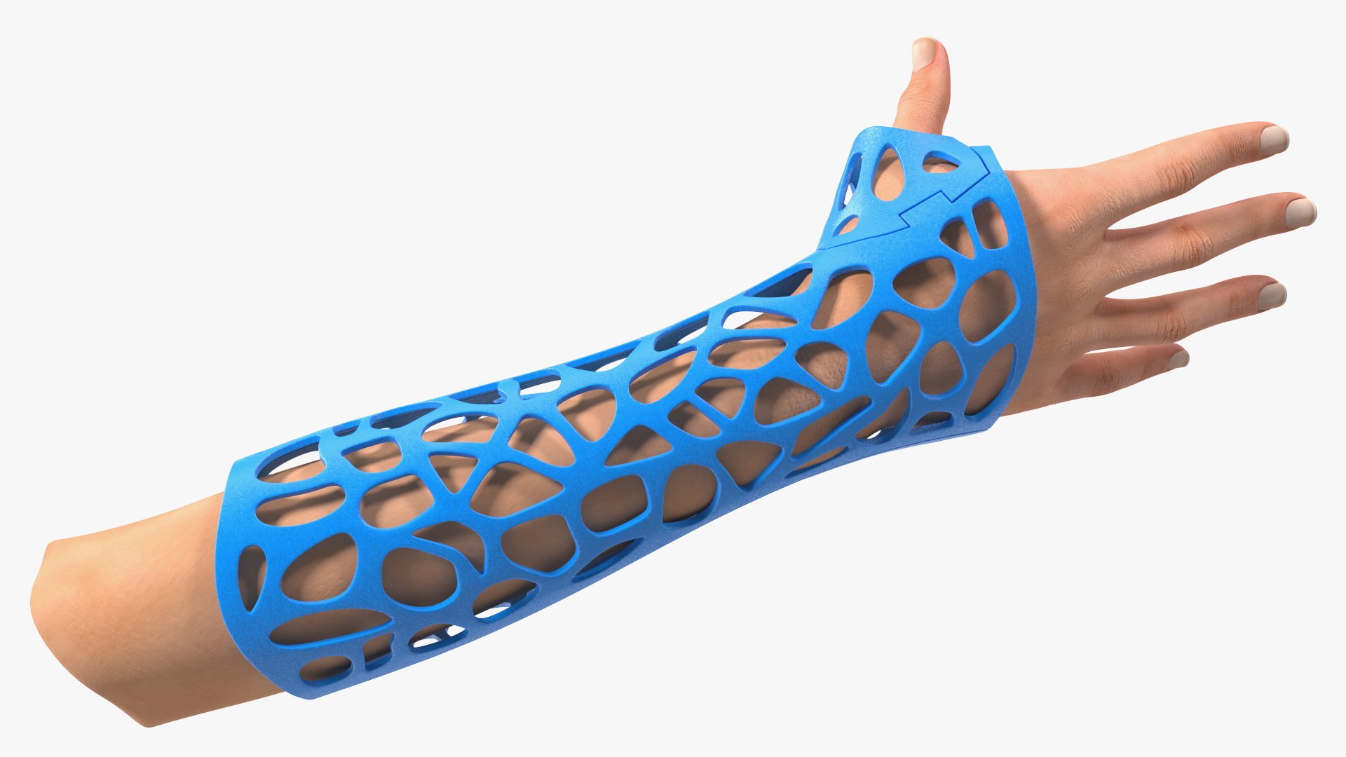 3D 3D-Printed Orthopedic Cast On Hand - TurboSquid 1900345