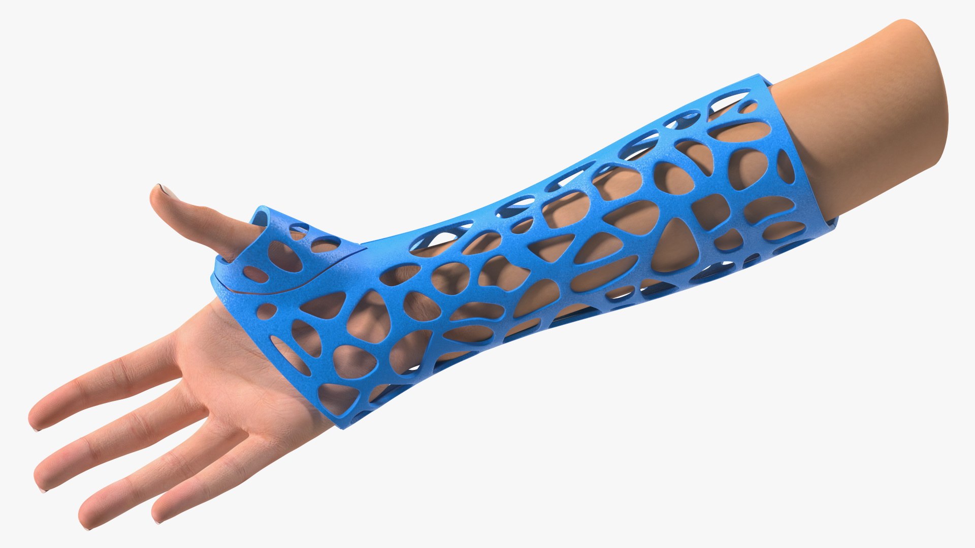 3D 3D-Printed Orthopedic Cast On Hand - TurboSquid 1900345