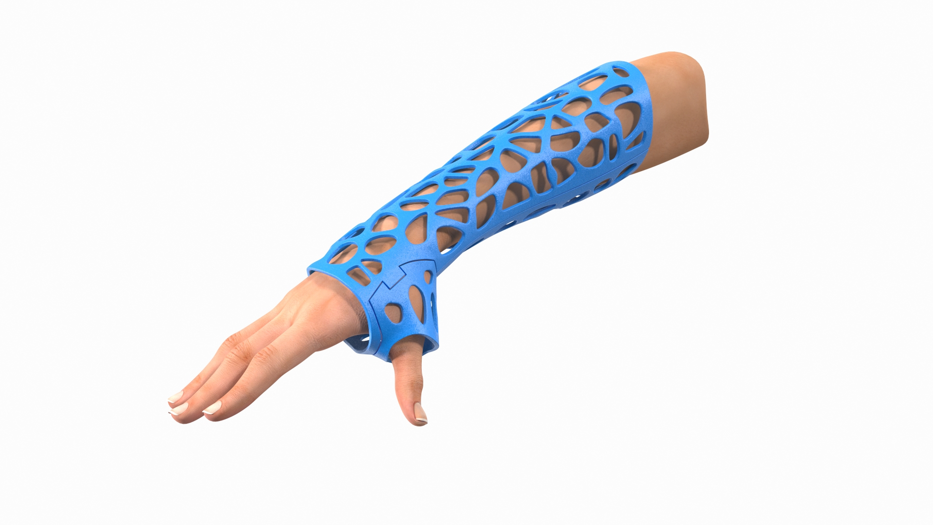 3D 3D-Printed Orthopedic Cast On Hand - TurboSquid 1900345
